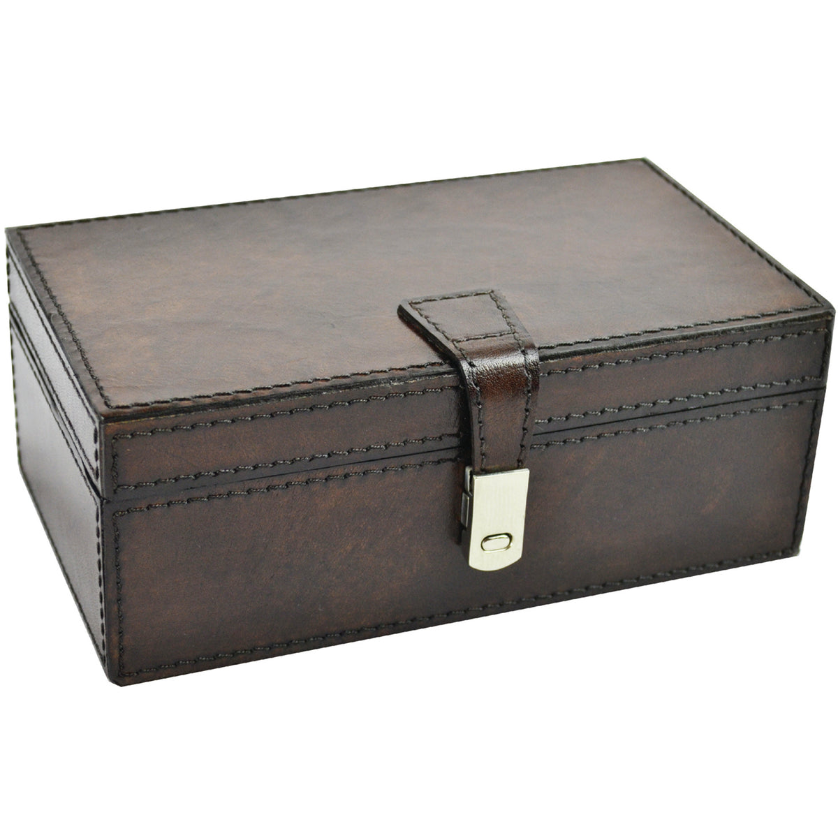 Dark Leather Box – Nutmeg Home