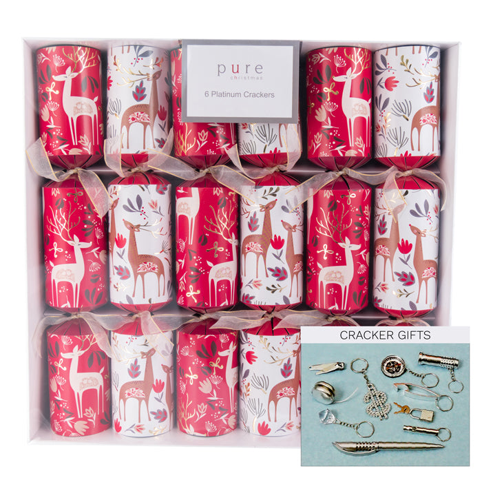 Platinum Cracker Box 6 | Red White Reindeer – Nutmeg Home